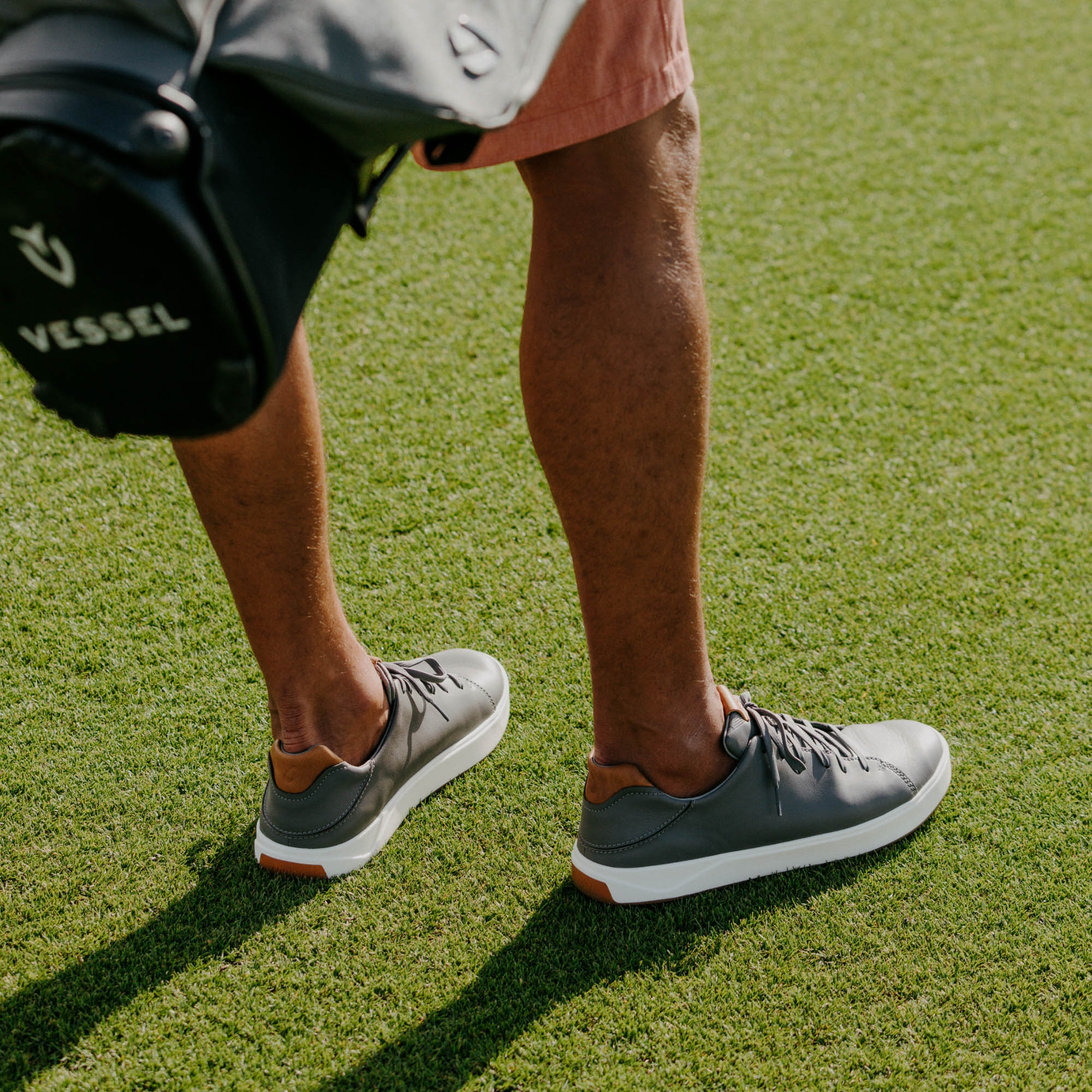 Wai‘alae Men’s Waterproof Leather Golf Shoes - Black | OluKai
