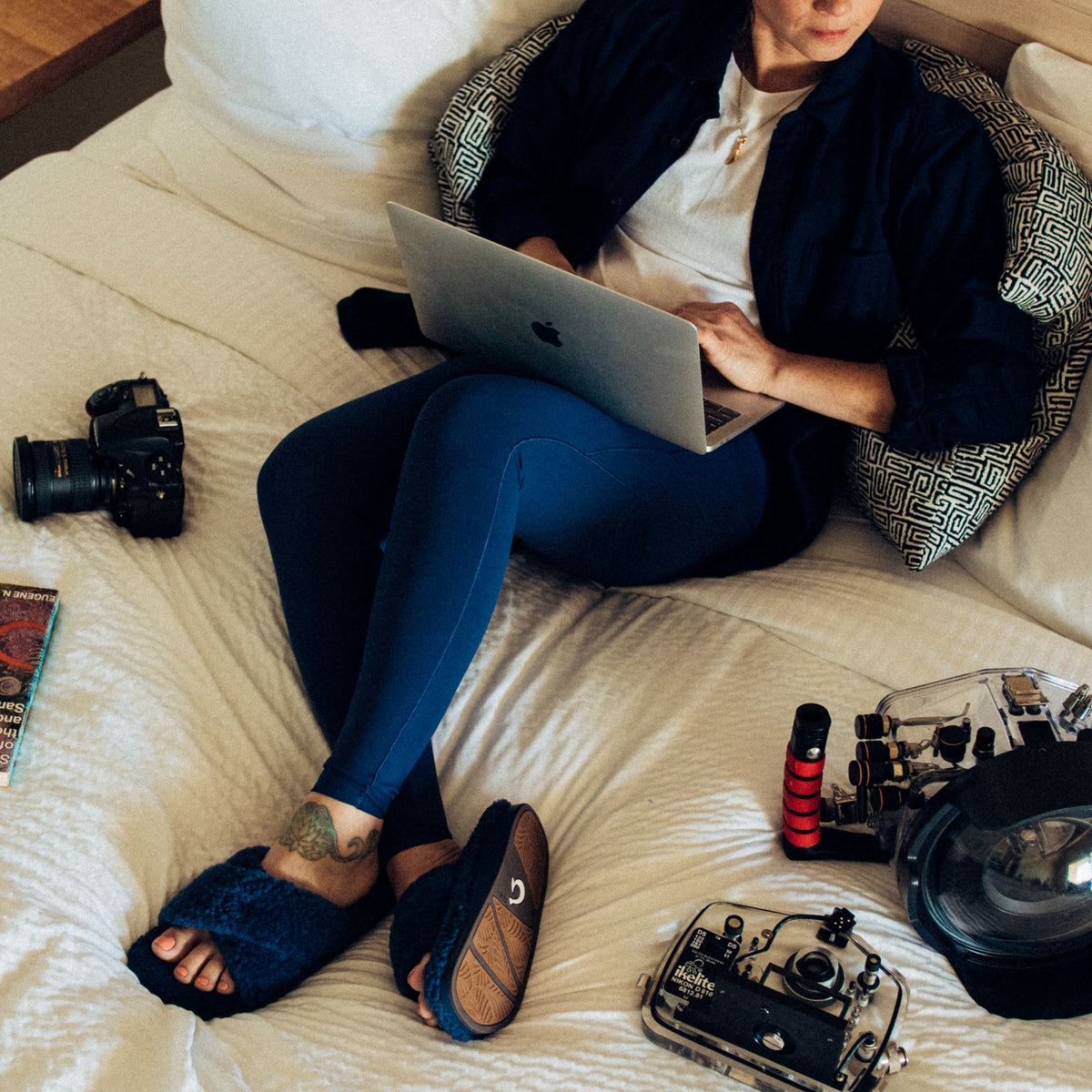 Hila Heu Women’s Slide Slipper Sandals - Moonlit Ocean | OluKai