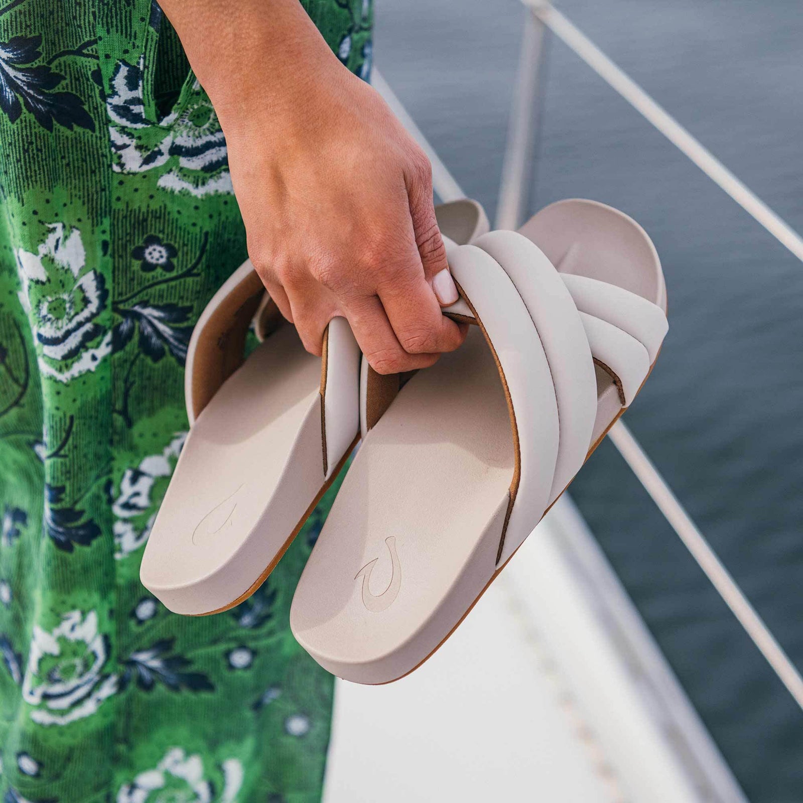 Hila Women’s Beach Slide Sandals - Cloudy | OluKai