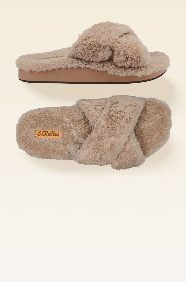 Hila Heu Women’s Slide Slipper Sandals - Tan | OluKai