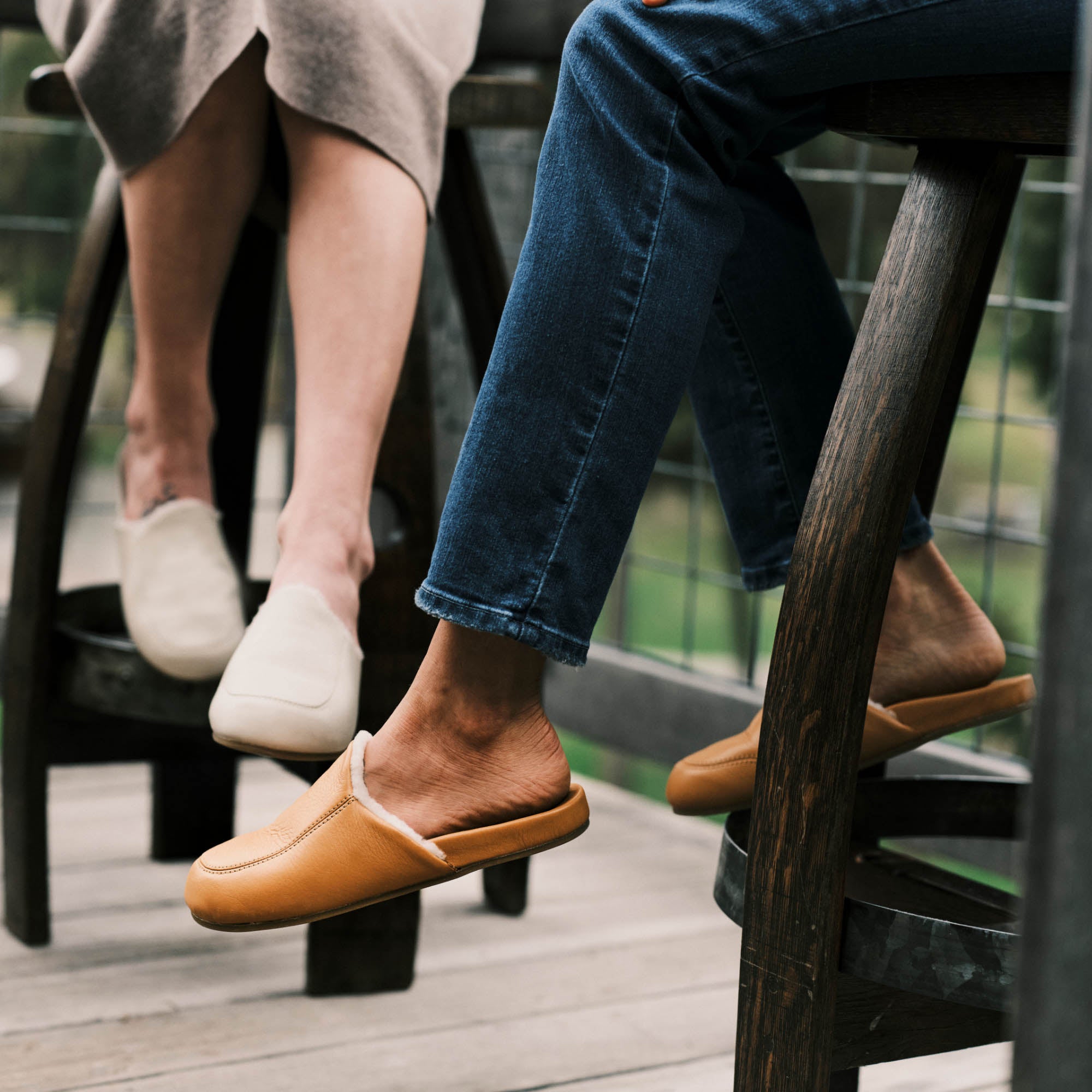 Kōnea Women’s Leather Slipper Mules - Saddle | OluKai